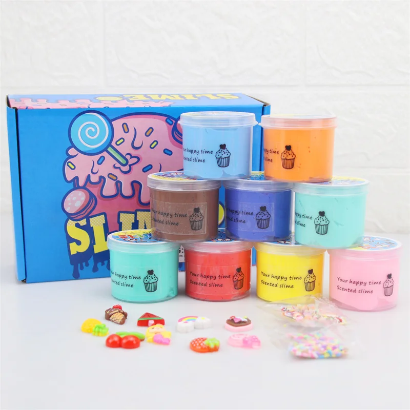 9 Pack 50ml Butter Slime Kit Fake Candy Scented Slime Fluffy Party ...