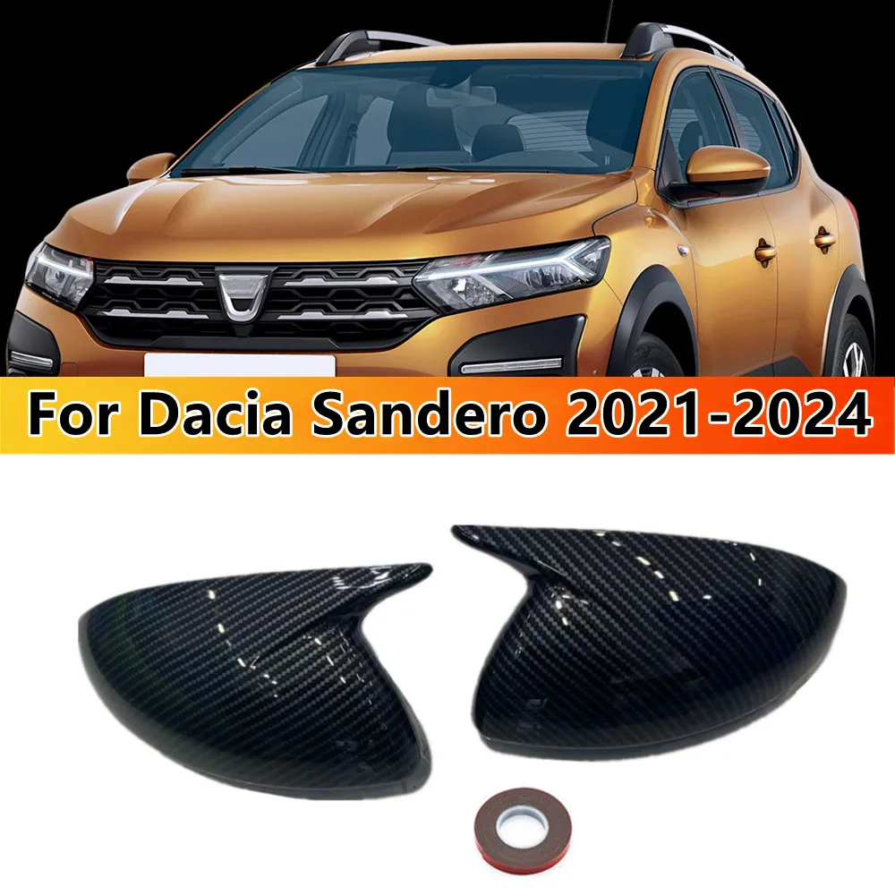 For Dacia Sandero 2021 2022 2023 2024 Car Rearview Side Mirror Cover ...