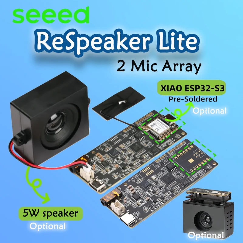 ReSpeaker Lite 2 Mic Array ESPHome Assistant XIAO ESP32S3 pre-soldered ...