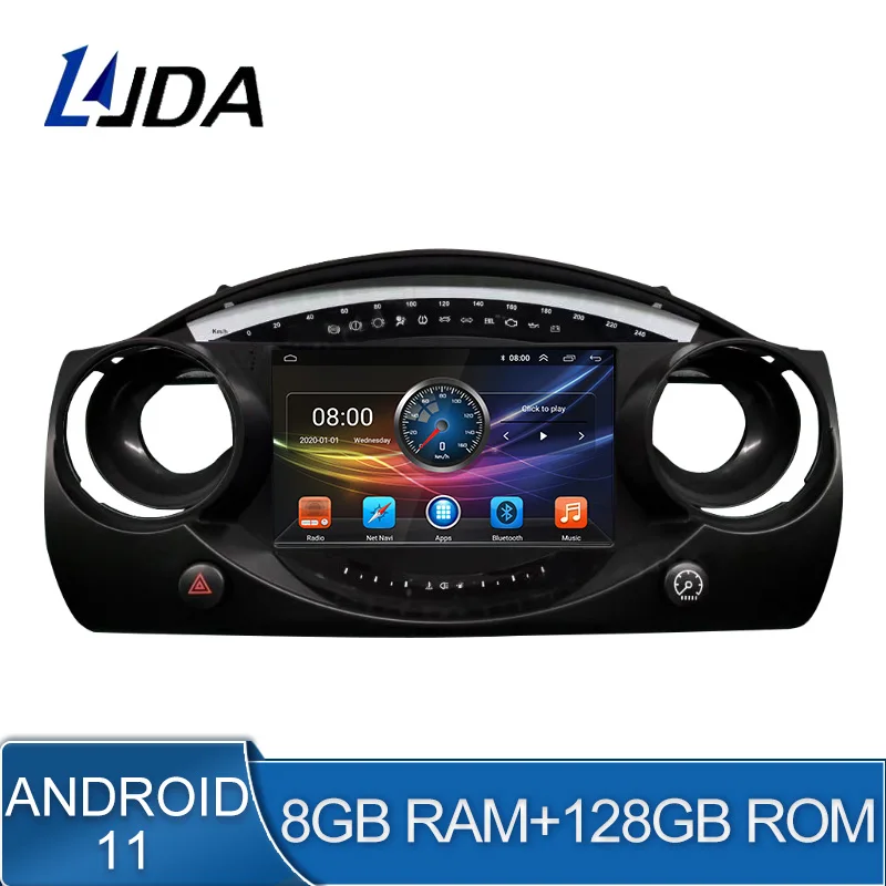 8G+128G Android 11 Car Multimedia Player For BMW Mini Cooper S R50 R52 ...