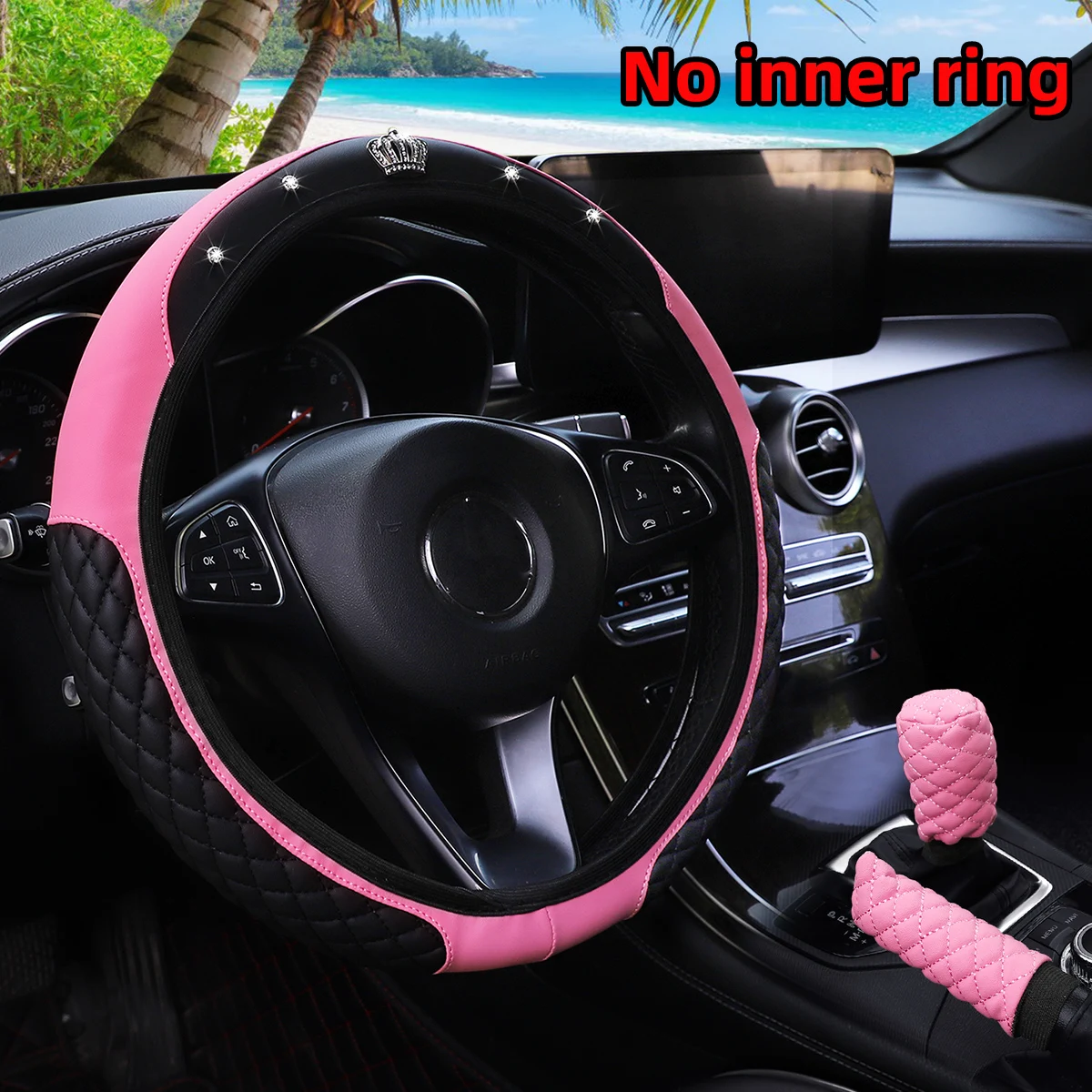 3-piece-pu-leather-embroidered-crown-diamond-car-without-inner-ring ...