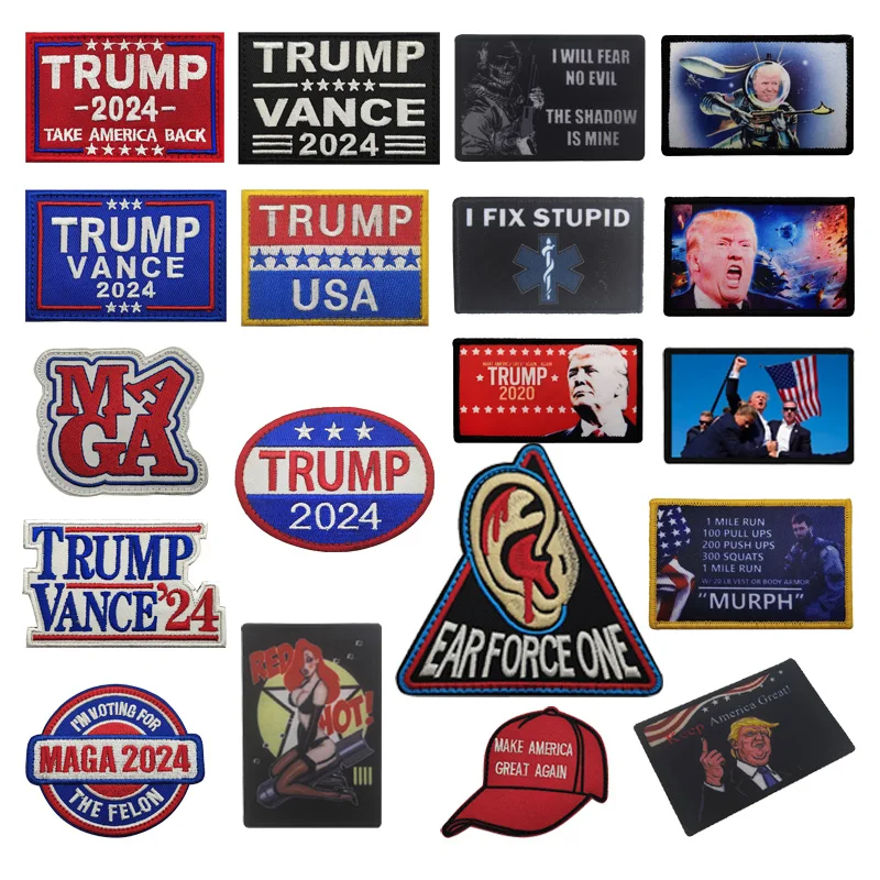 New-Trump-MAGA-VANCE-2024-Patches-Make-America-Great-Again-Red-Hat ...