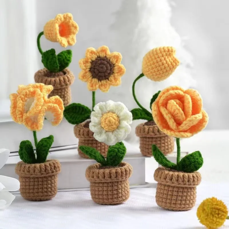 DIY-Hand-crochet-Knitting-Yarn-With-Hook-Set-Flower-Knitting-Suit-with ...