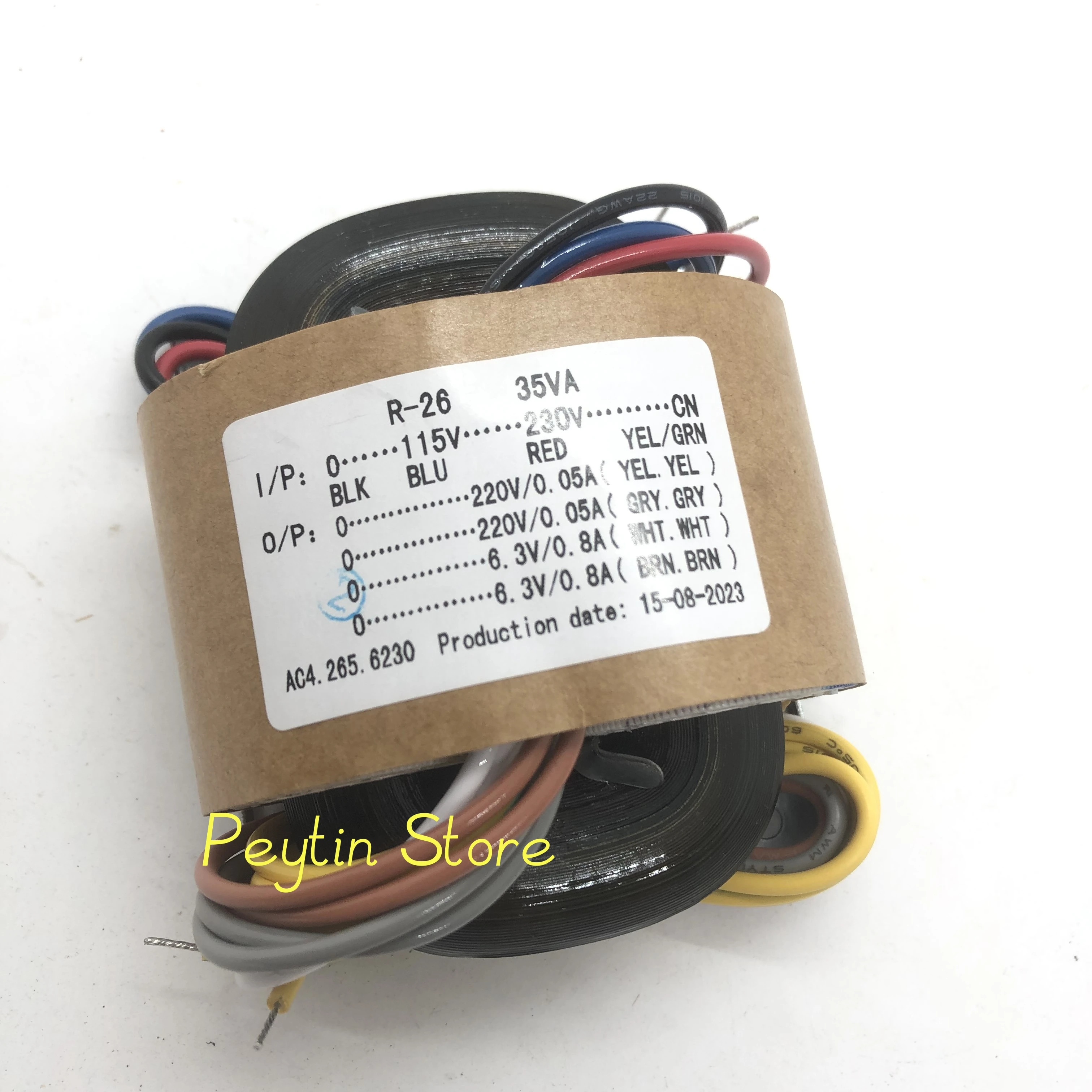 1Pc-35VA-35W-Input-0V-115V-230V-Output-Double-220V-Double-6-3V-R-Type ...