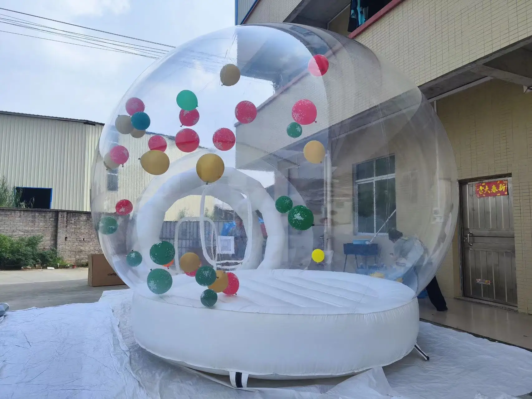 10FT-3mDia-Giant-Inflatable-Bubble-Tent-With-Blower-Trampoline-Jumping ...