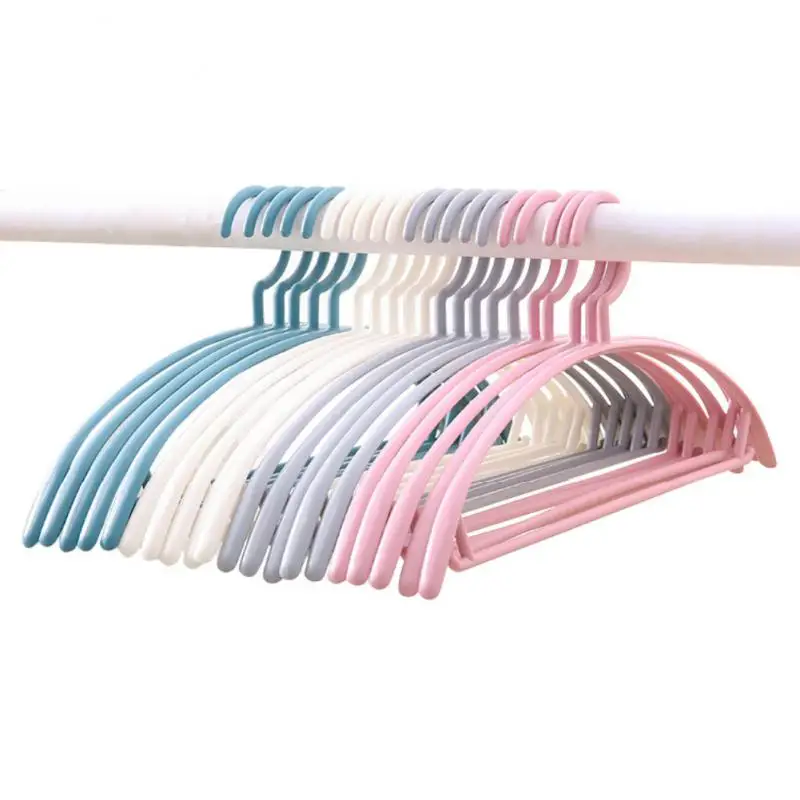 Clothes-Hanger-Household-Hanger-Arc-Design-Plastic-Wide-Shoulder-Semi ...