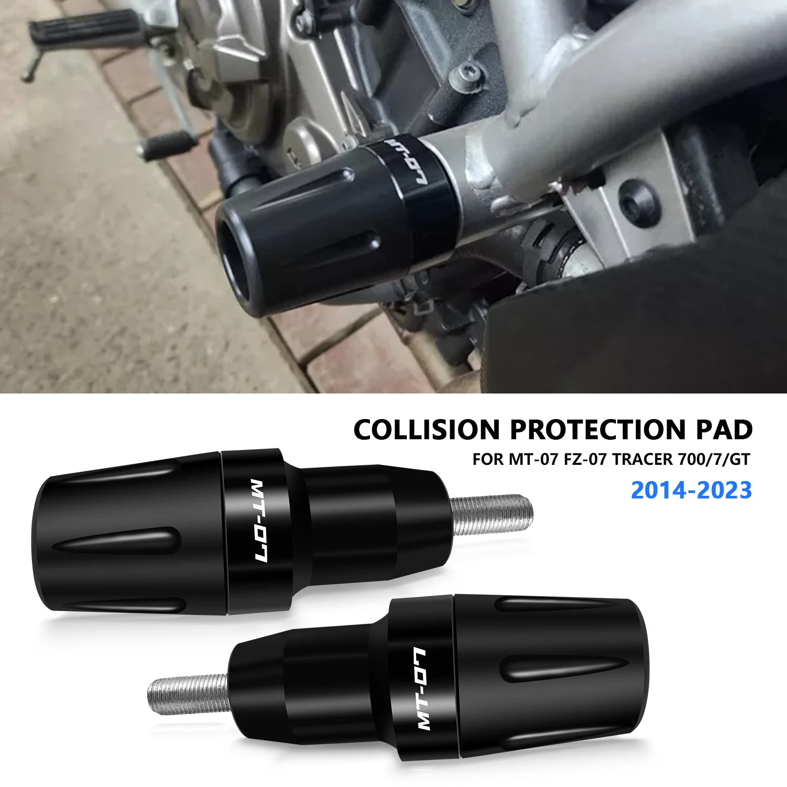 For-MT07-2014-2023-FZ07-Tracer-700-GT-7-MT-07-Frame-Sliders-Crash ...