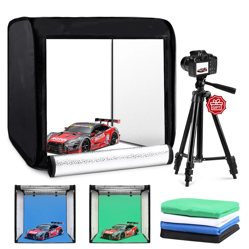 Photo-Studio-Light-Box-LED-Dimmable-Shooting-Tents-With-4-Backdrops-For ...