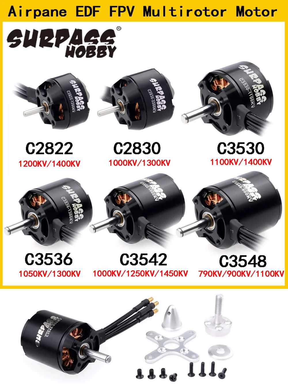 Surpass-Hobby-2822-2830-3530-3536-3542-3548-Brushless-Motor-for-Airpane ...