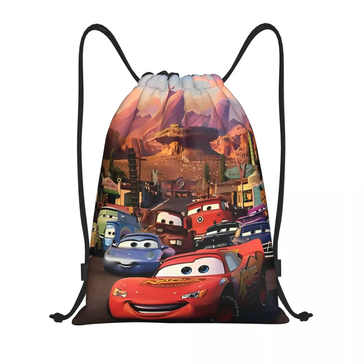 Mochila con cordón de Chibi Lightning Mcqueen Cars, bolsa deportiva ...