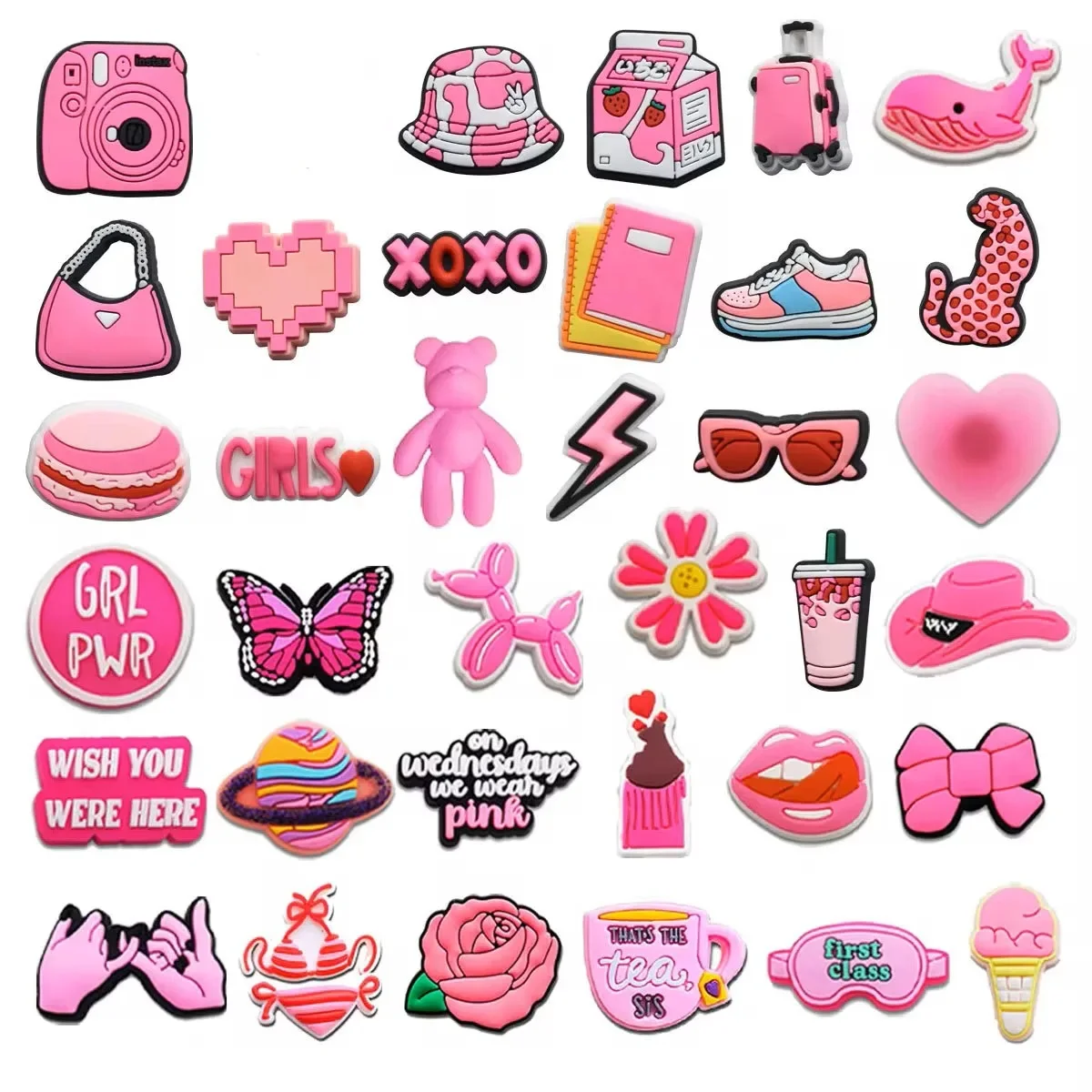Pink-Bear-Poodle-Shoe-Charms-for-Crocs-Accessorie-Kids-Clogs-Pins-Boy ...