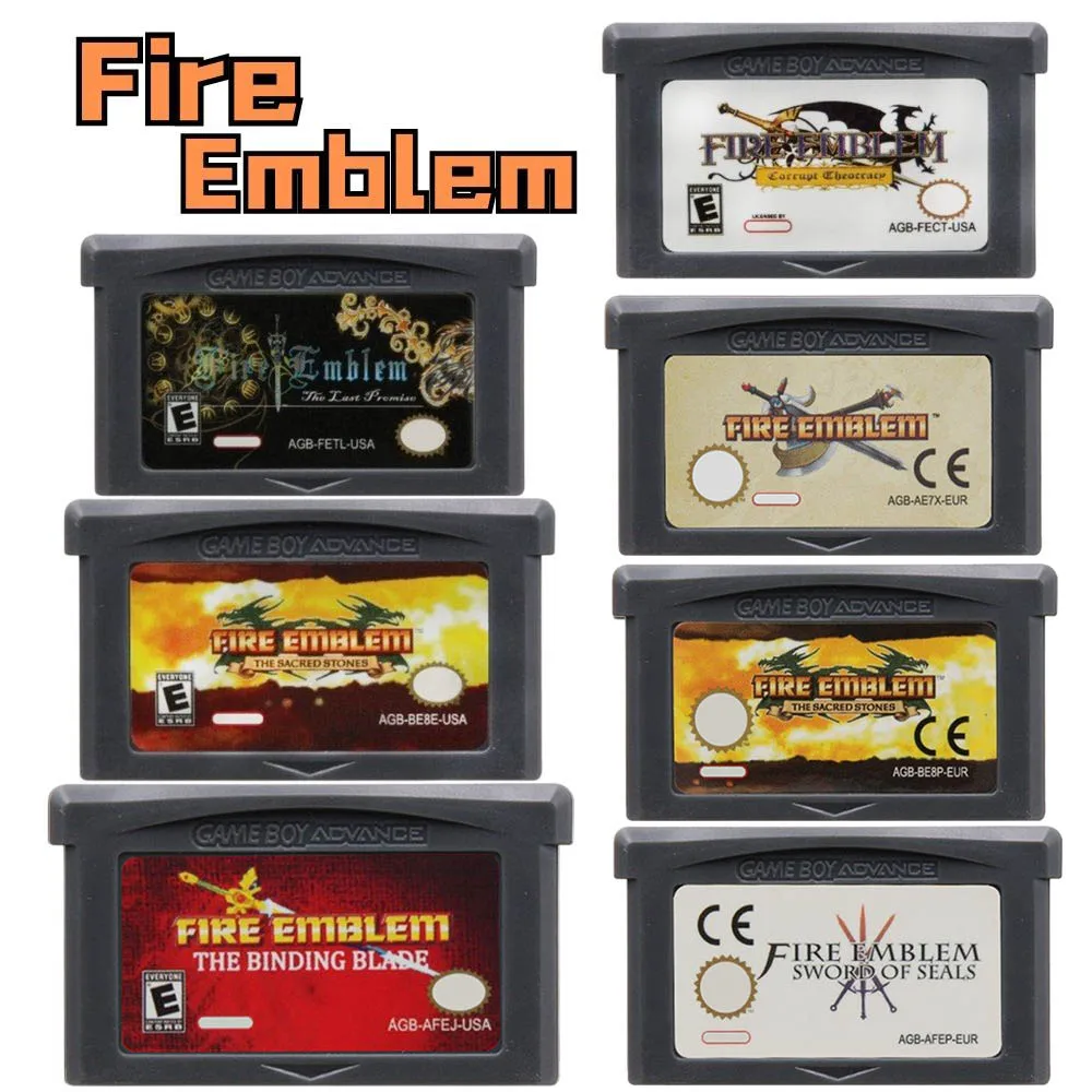 Fire-Emblem-Series-GBA-Game-Cartridge-32-Bit-Video-Game-Console-Card ...