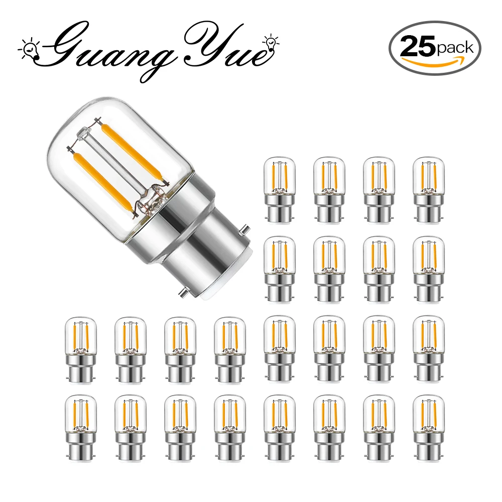 Tubular-T28-Led-Filament-Bulb-220V-B22-1W-Warm-White-Dimmable-Clear ...
