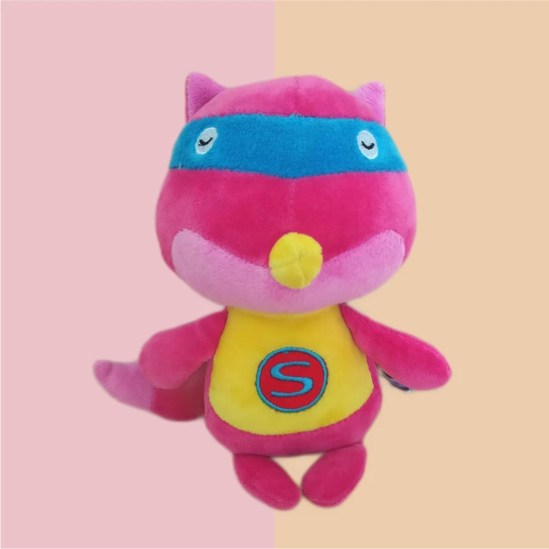 Stuffed-Pink-Fox-22cm-Soft-Velboa-With-Blue-Cloak-100-Polyester-Cute ...