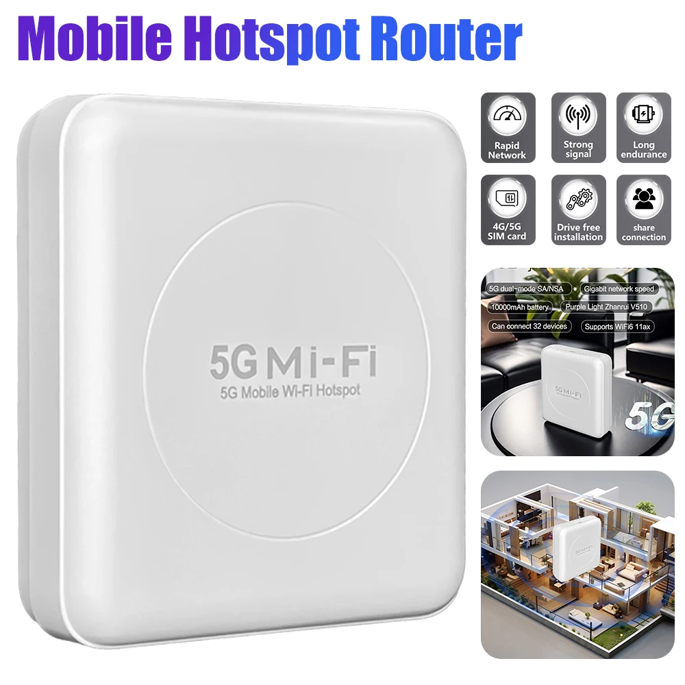 5G-WiFi-6-Mobile-Hotspot-Router-10000mAh-with-SIM-Card-Slot-Wireless ...