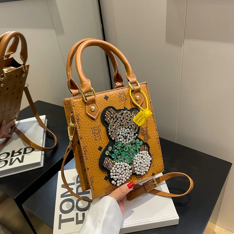 20*17*7cm Bear Luxury Women's hand Bag Designer Crossbody Shoulder ...