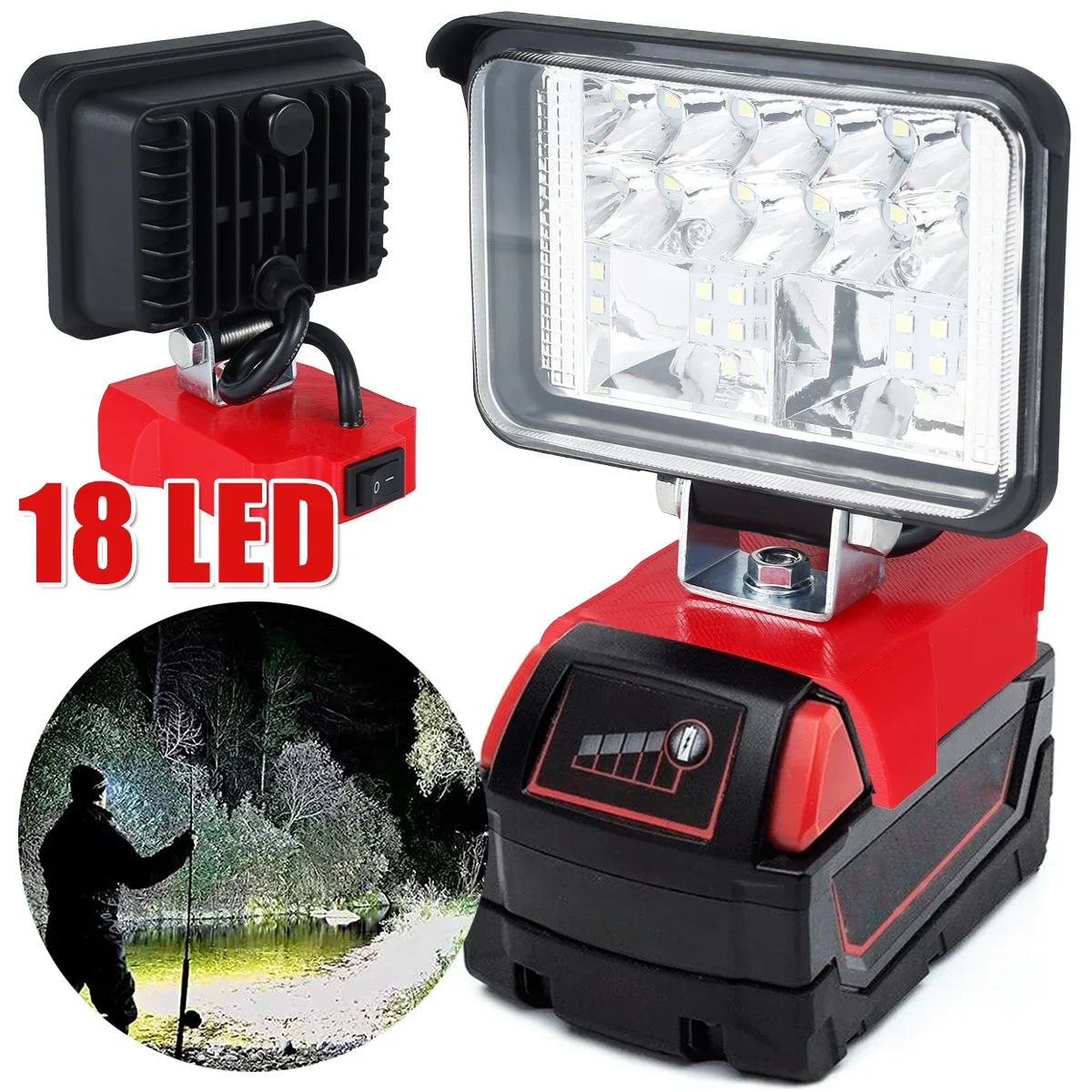 18V-LED-Arbeits-scheinwerfer-f-r-Bosch-Dewalt-Milwaukee-Makita-18V ...