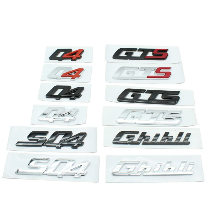 Car 3D ABS Trunk Letters Logo Badge Emblem Styling Decals Sticker For ...