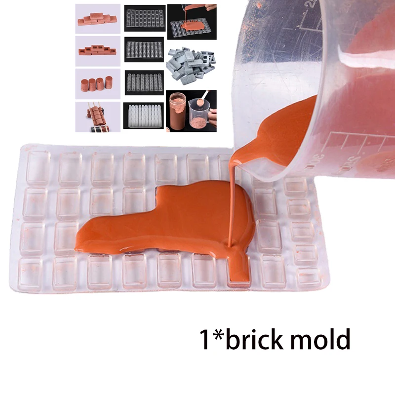 Building-Making-Mini-Brick-Sand-Table-Silicone-Mold-Cement-Model-Brick ...