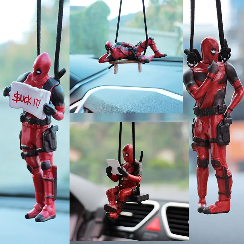 Cartoon-Deadpool-Car-Rearview-Mirror-Pendant-Read-A-Book-Suck-It-Car ...