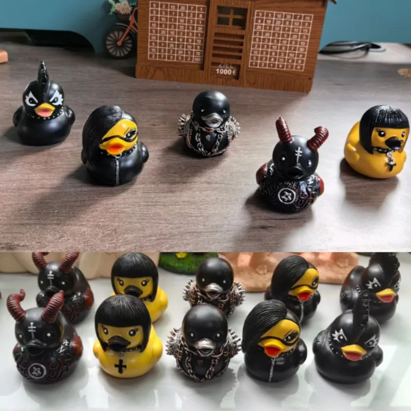 New-Rubber-Goth-Satanic-Ducks-For-Car-Dashboard-Resin-Punk-Duck-Statue ...