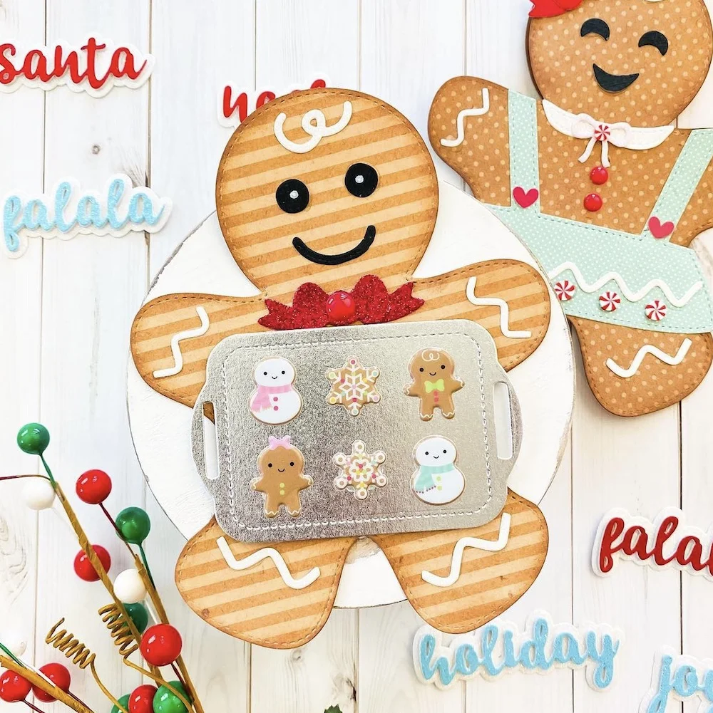 KSCRAFT Gingerbread Man Mini Album Metal Cutting Dies Stencils for DIY ...