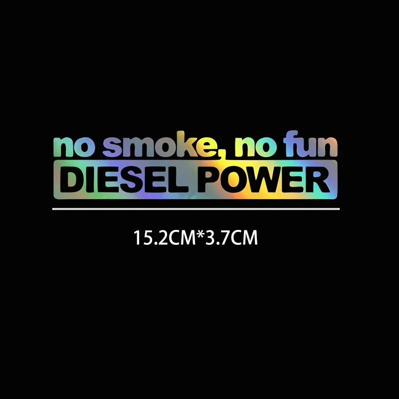 15.2X3.7CM Car Stickers NO SMOKE NO FUN DIESEL POWER Car Styling Decal ...