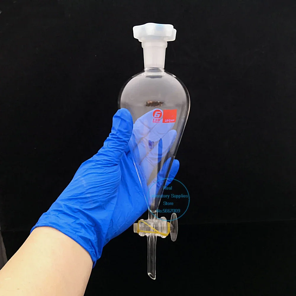1PCS 30ml to 1000ml pear-shaped Separating Conical Funnel With Glass ...
