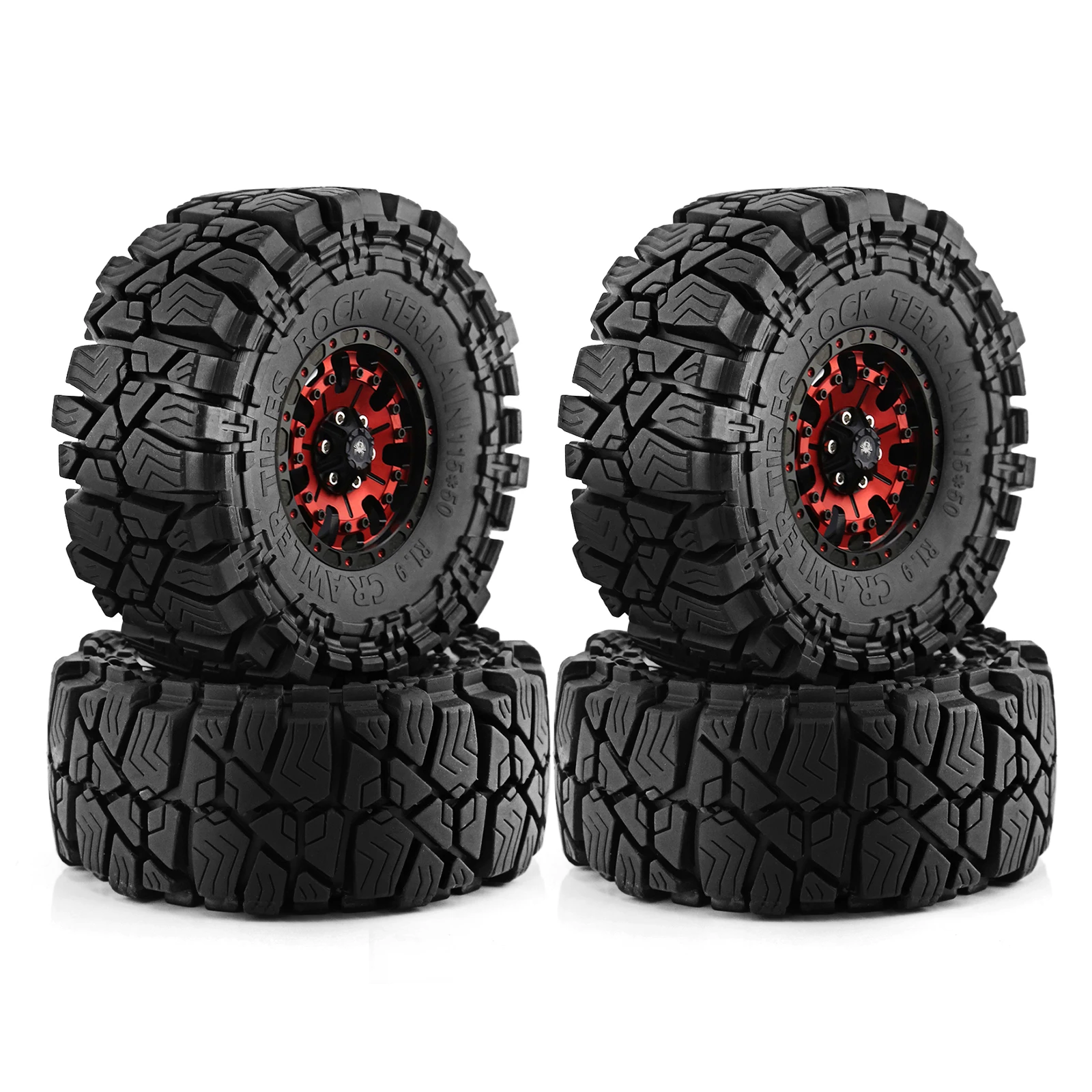 4PCS-1-9-Inch-Beadlock-Wheel-Rims-Rubber-Tire-for-1-10-RC-Rock-Crawler ...