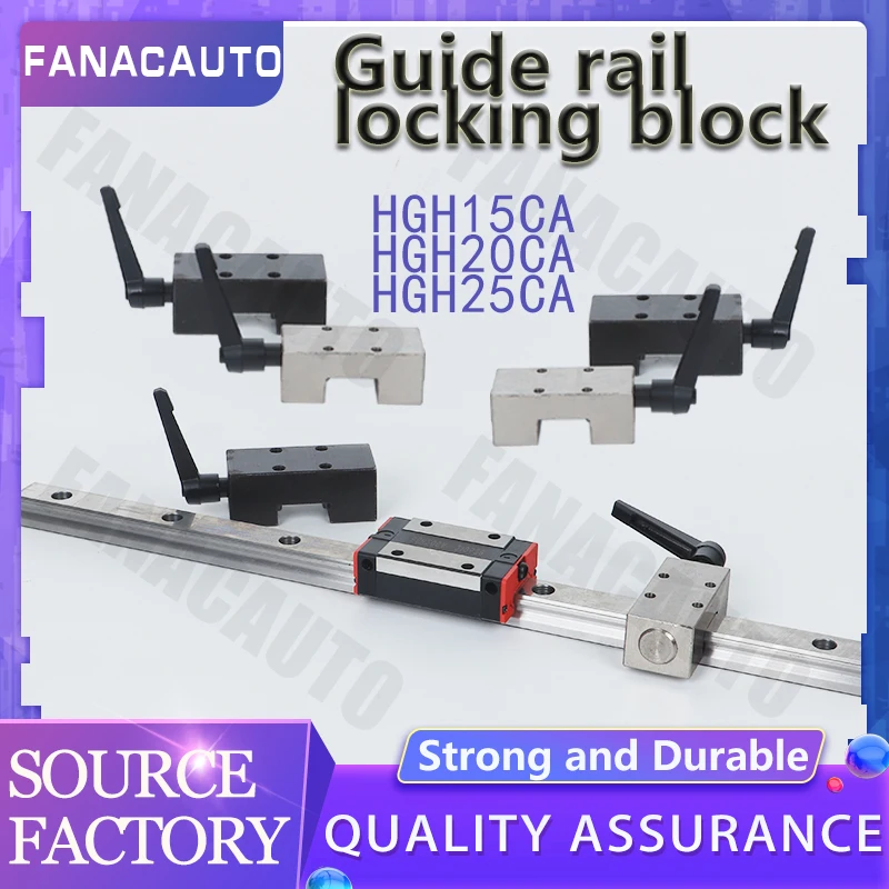 Linear guide rail slider limit block HGH15 HGH20 25Stroke fixed block ...