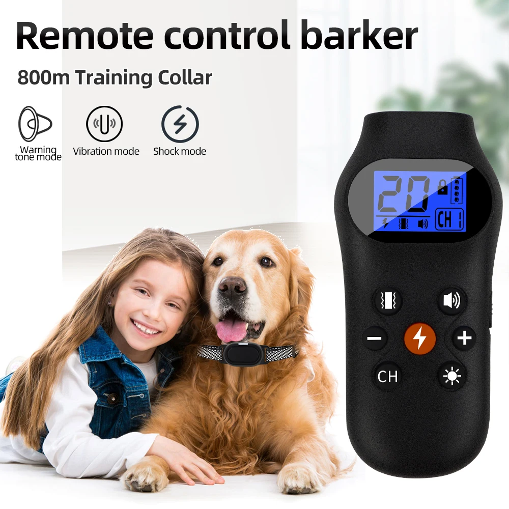 Collar eléctrico de entrenamiento para perros, dispositivo con control remoto, resistente al ...