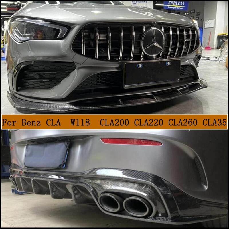 For Mercedes Benz CLA W118 CLA200 220 260 CLA35 2018-2023 Real Carbon ...