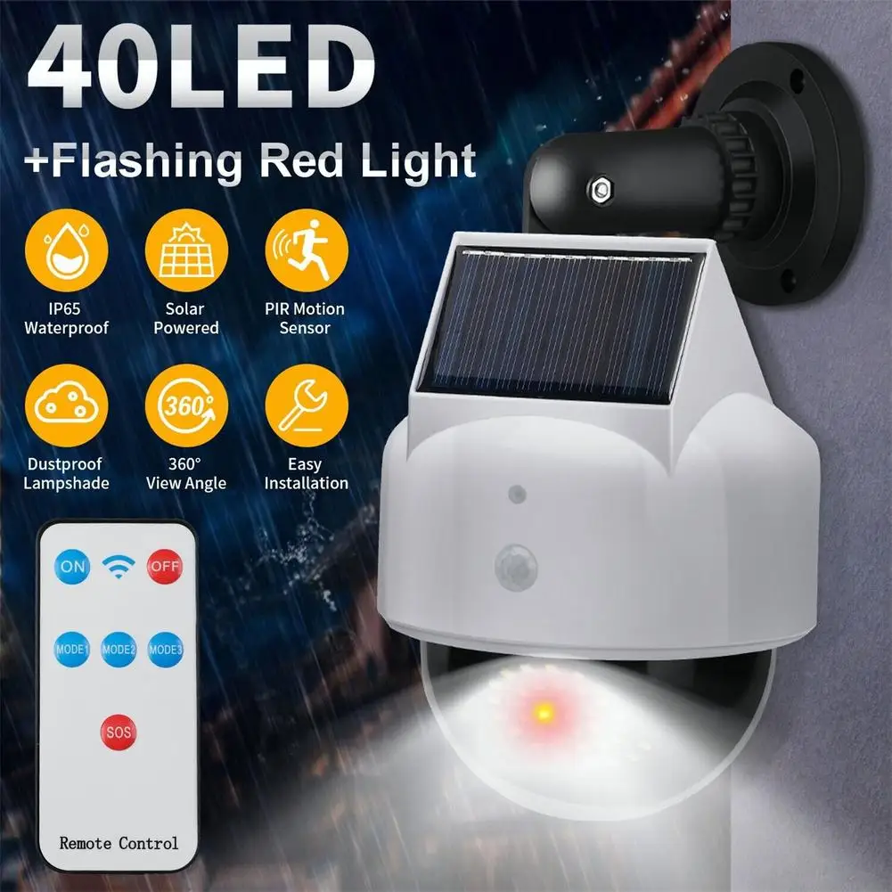 Led Solar Light Motion Sensor Security Fake Camera Lamp With Solar ...
