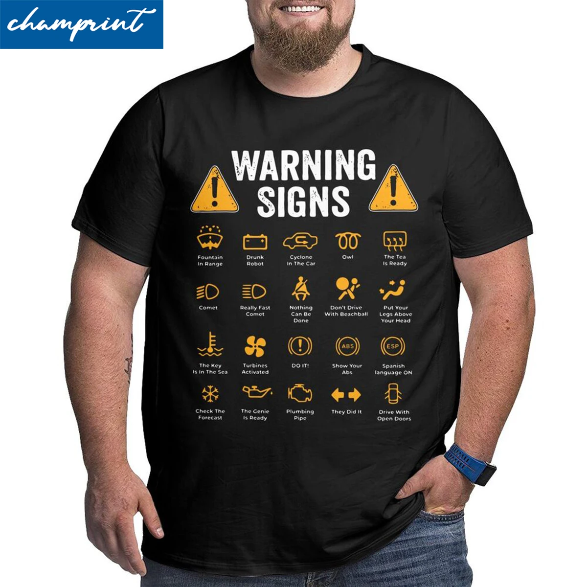 Driving-Warning-Signs-101-Auto-Mechanic-Driver-T-Shirts-Men-Cotton-T ...
