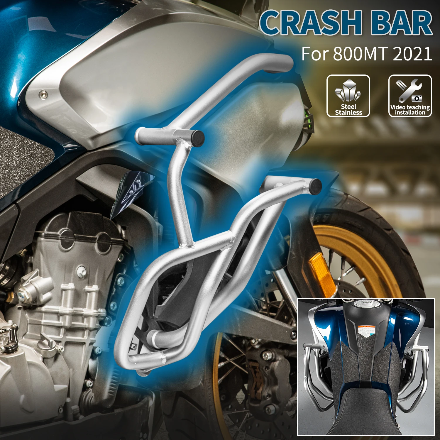 Motorcycle Engine Guard Bumper Crash Bar Protector Fairing For Cfmoto ...