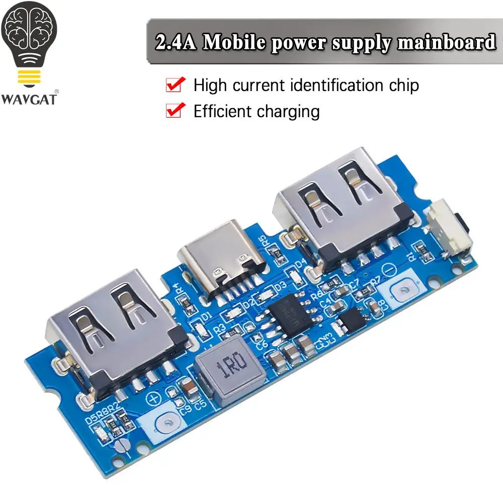 Micro-Type-C-USB-5V-2-4A-Dual-USB-18650-Boost-Battery-Charger-Board ...