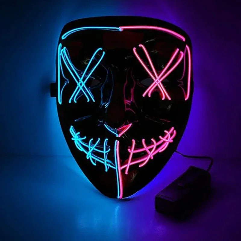 M-scara-de-ne-n-LED-inal-mbrica-para-Halloween-mascarilla-brillante ...