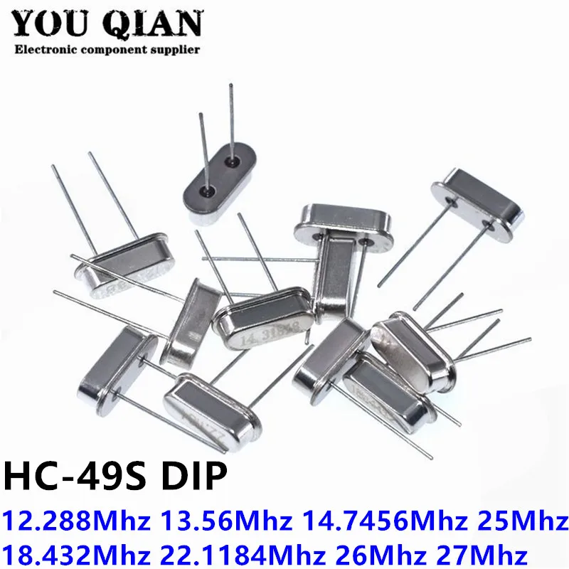 Resonador de cristal de cuarzo pasivo, 10 piezas, 12.288Mhz, 13,56 Mhz, 14,7456 Mhz, 18.432Mhz ...