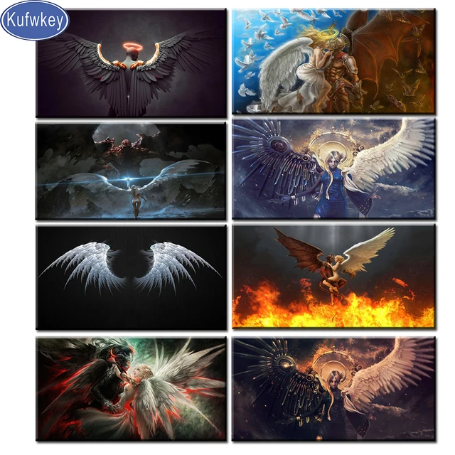 Half Demon Half Angel Wings