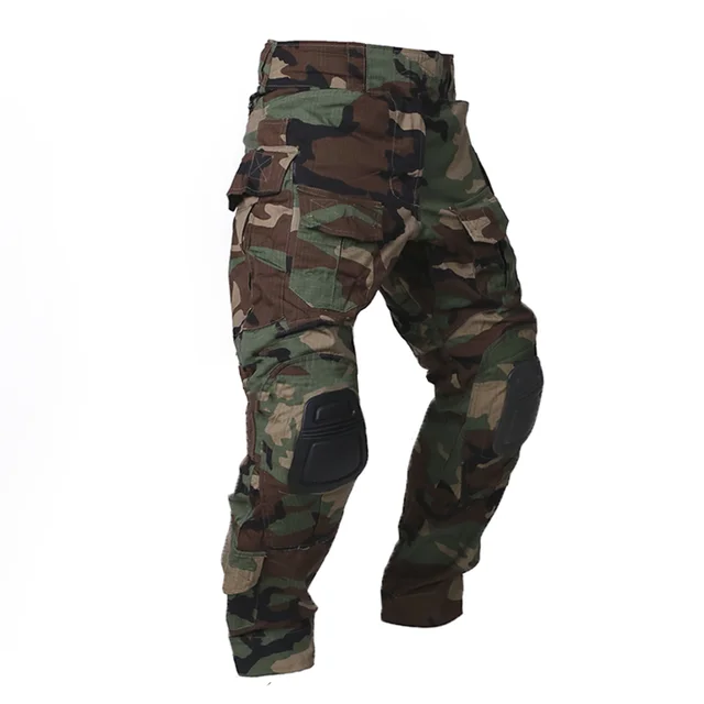 Men Combat Pants With Knee Pads Army Military Airsoft Tactical Cargo ...