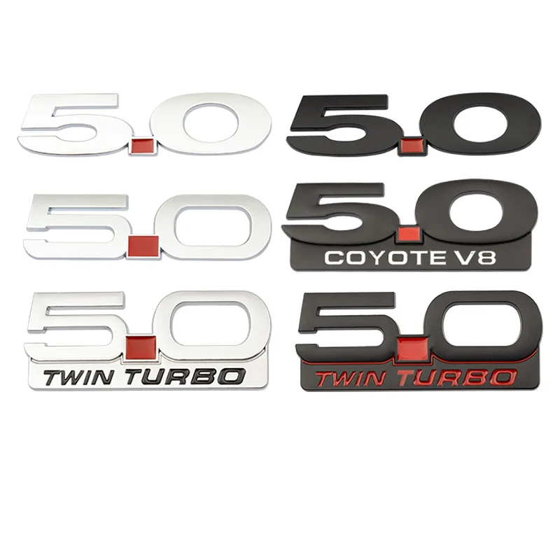 Car-3D-Metal-5-0-Logo-Emblem-Badge-Decals-Sticker-For-Ford-Mustang-5-0 ...