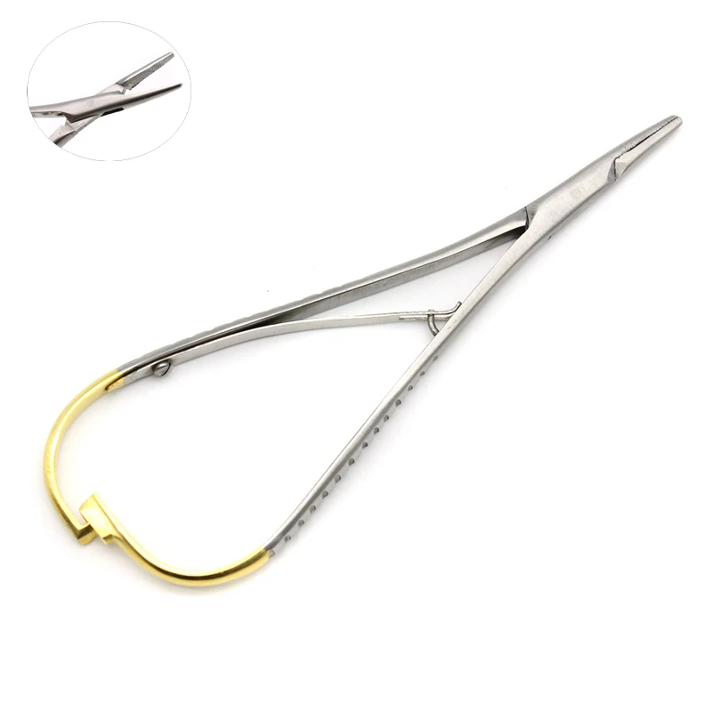 Dental-Needle-Holder-Dentistry-Products-14mm-Forceps-Plier-Surgical ...