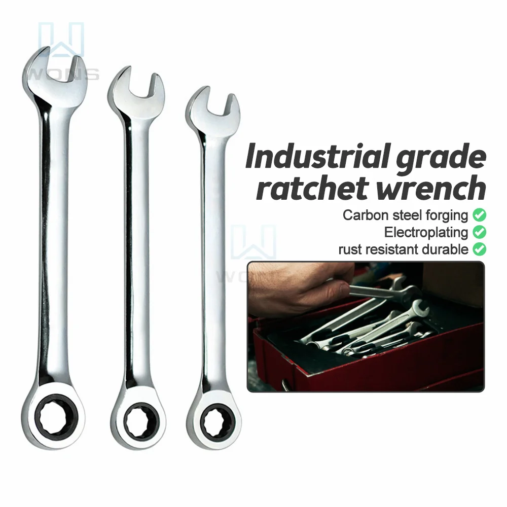 Double-Ended-Ratchet-Spanner-Conjunto-Combinado-A-o-Cromo-Van-dio-Anel ...