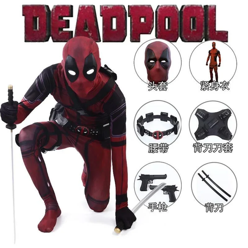 Disfraz-de-Deadpool-para-ni-os-y-adultos-traje-de-superh-roe-de-Anime ...