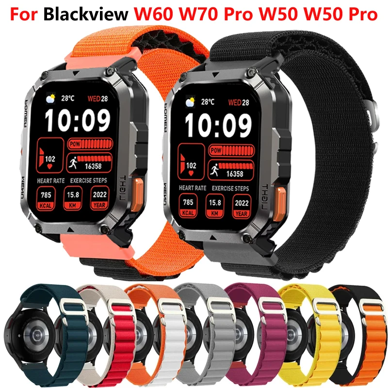 20mm 22mm Alpine Loop For Blackview W60 W70 Pro Smartwatch Sport ...