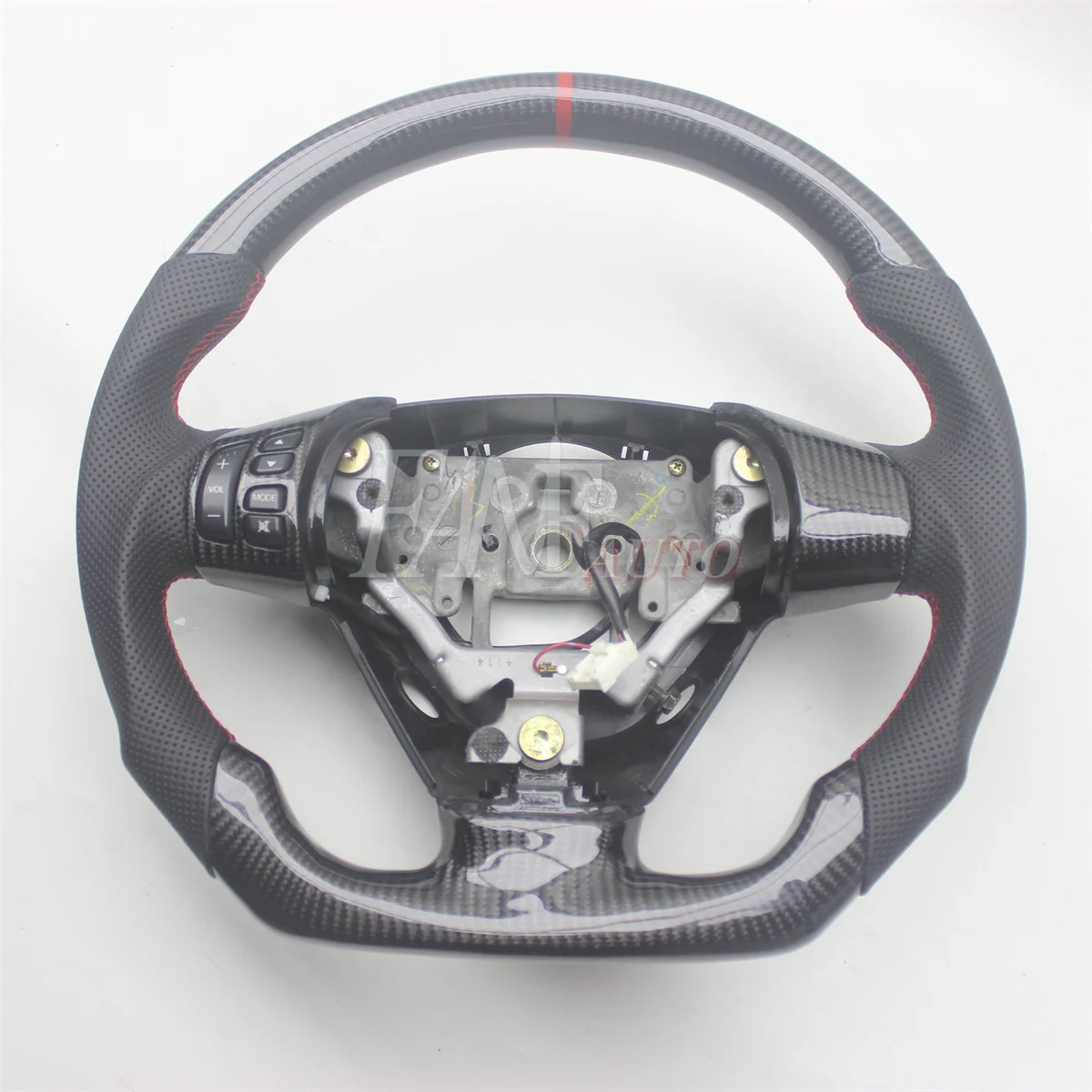 Replacement Real Carbon Fiber Steering Wheel with Leather for Mazda RX8 ...