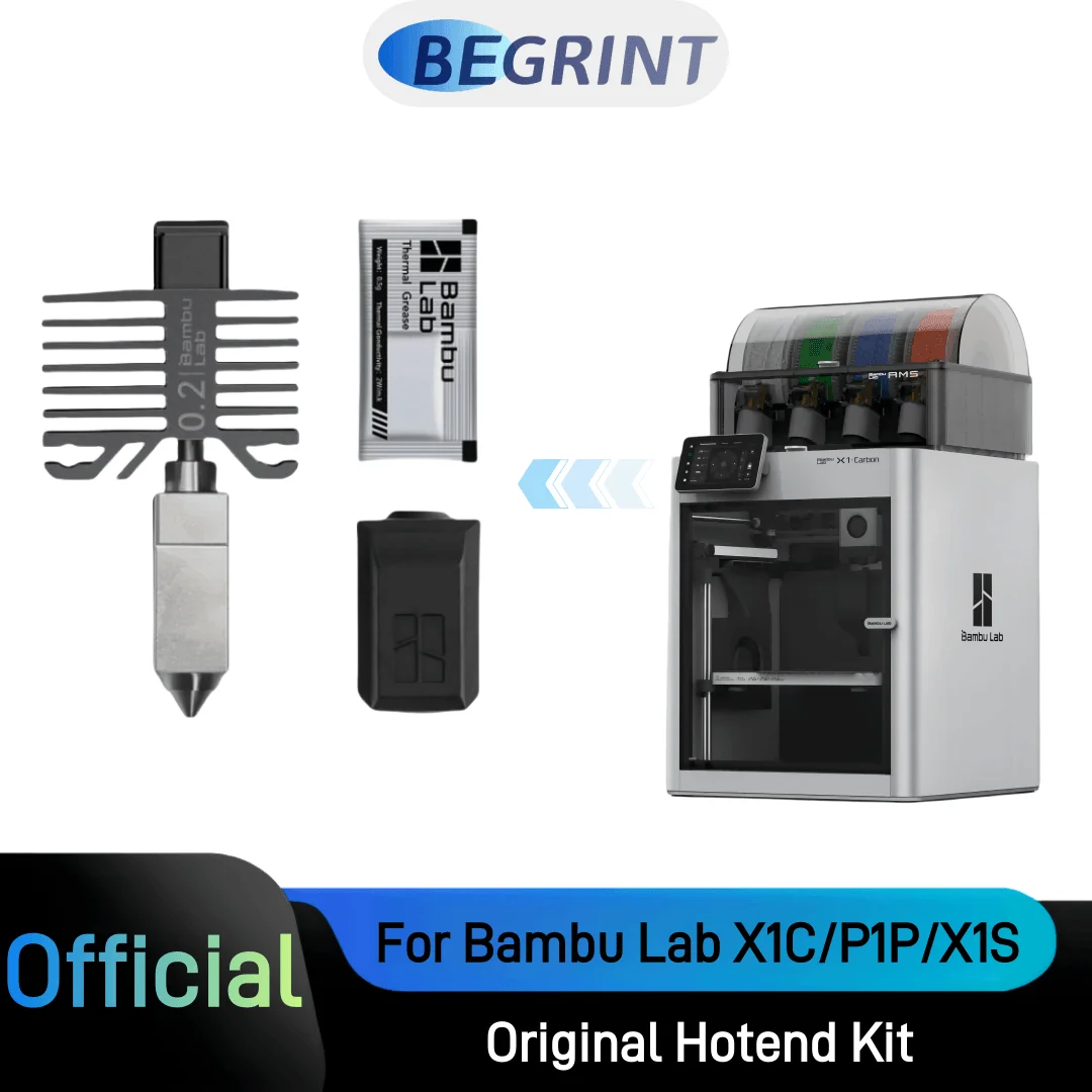 Bambu-lab-Original-X1-P1-Series-Hotend-Kit-Hardened-Steel-Nozzle-0-2-0 ...