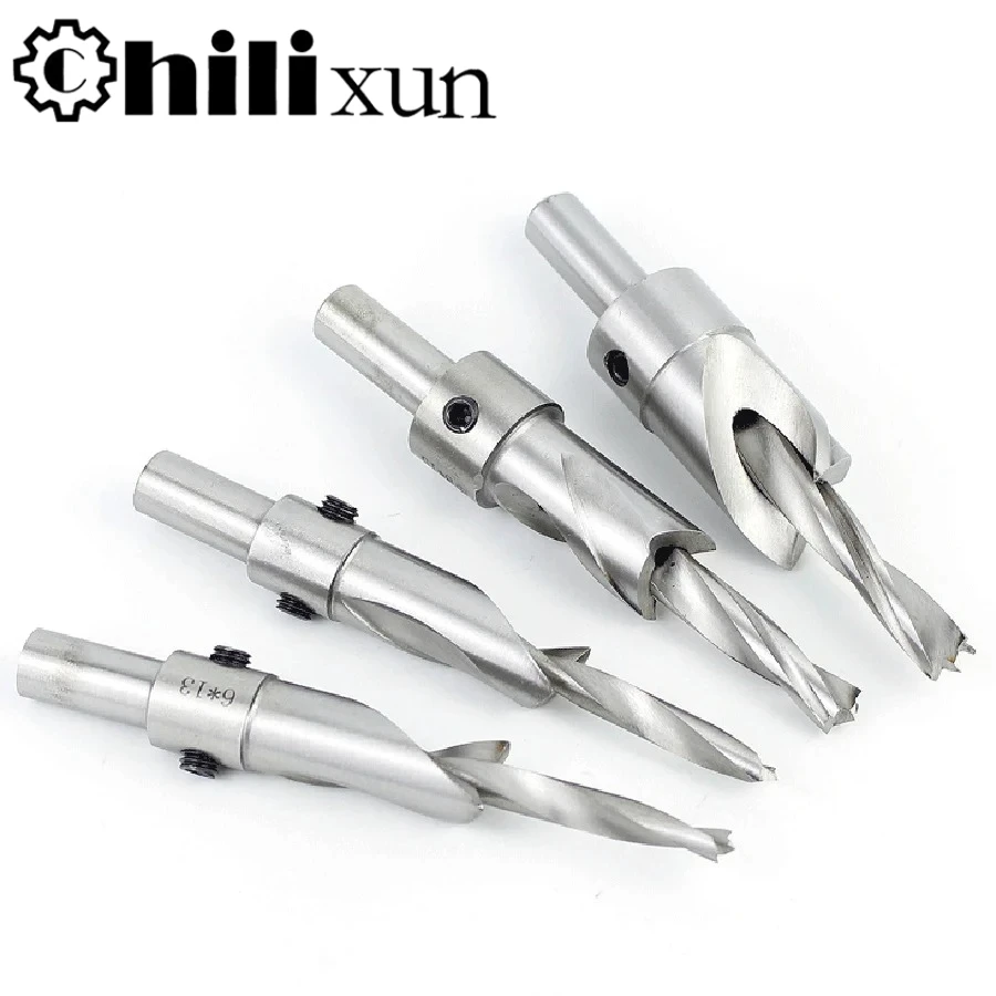 Woodworking countersink drill bit high-speed steel salad drill step ...