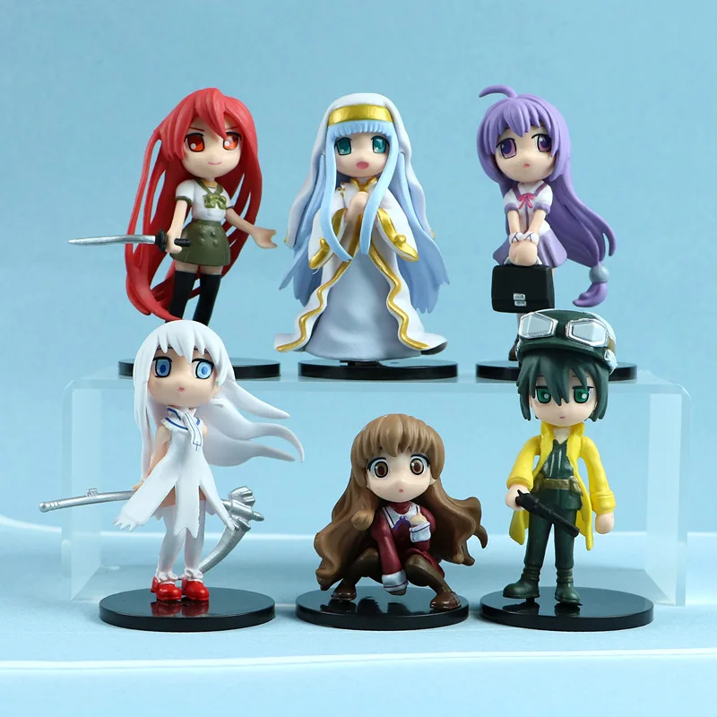 Dengeki-Bunko-6-Pcs-Set-Leading-Lady-7-10-5cm-Model-Doll-Decor-Anime ...