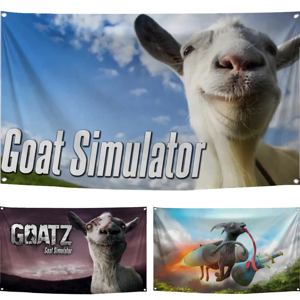 60x90cm 90x150 Goat Simulator Flag Polyester Digital Printed Funny and ...